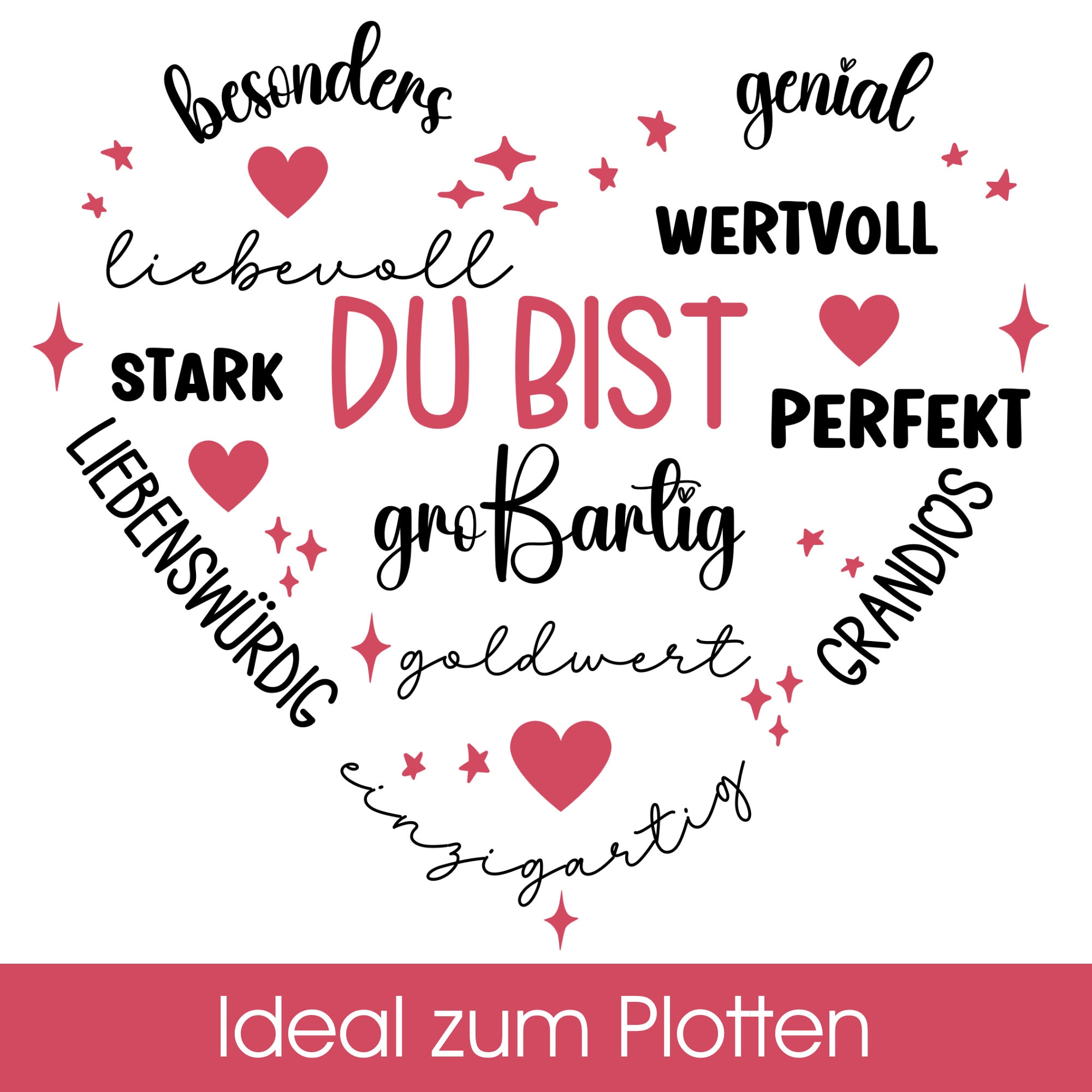 Plotterdatei HERZ DU BIST svg png svg beste Freundin - Etsy Portugal