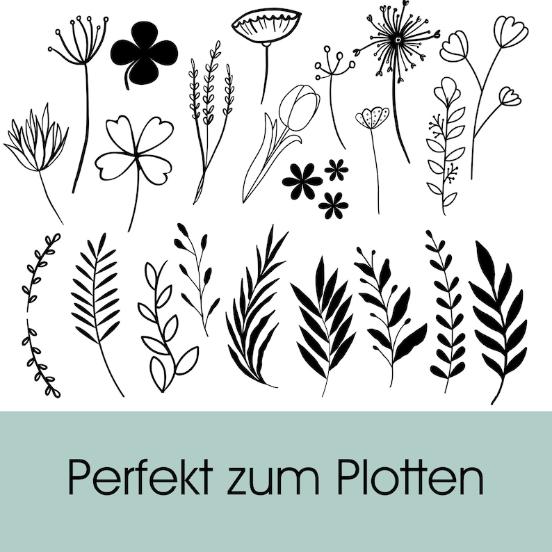Plotterdatei BLUMEN svg png Cricut Flower Clipart Botanical - Etsy.de