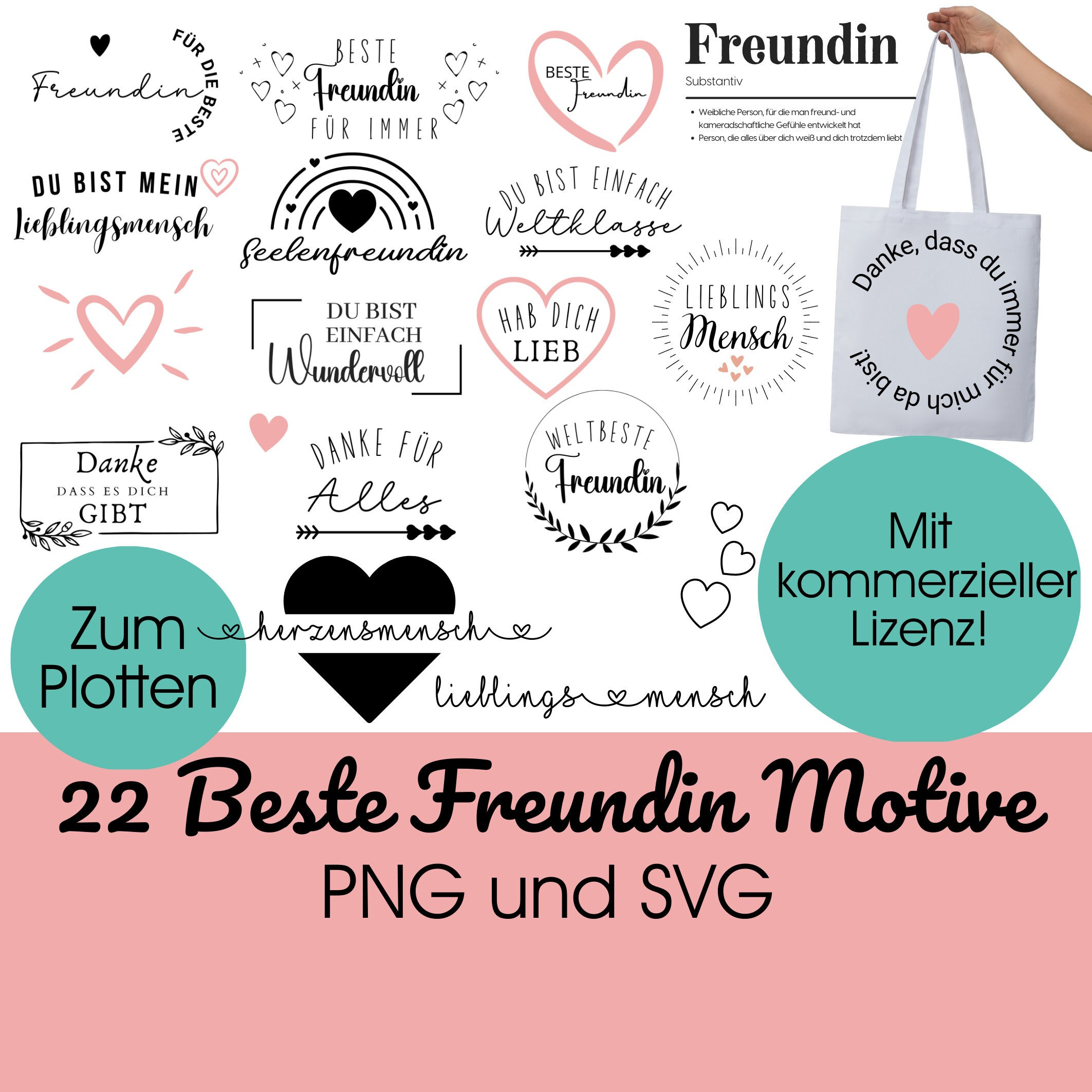 BESTE Freundin Plotterdatei svg png bundle |Freunde Plotten | Cricut ...