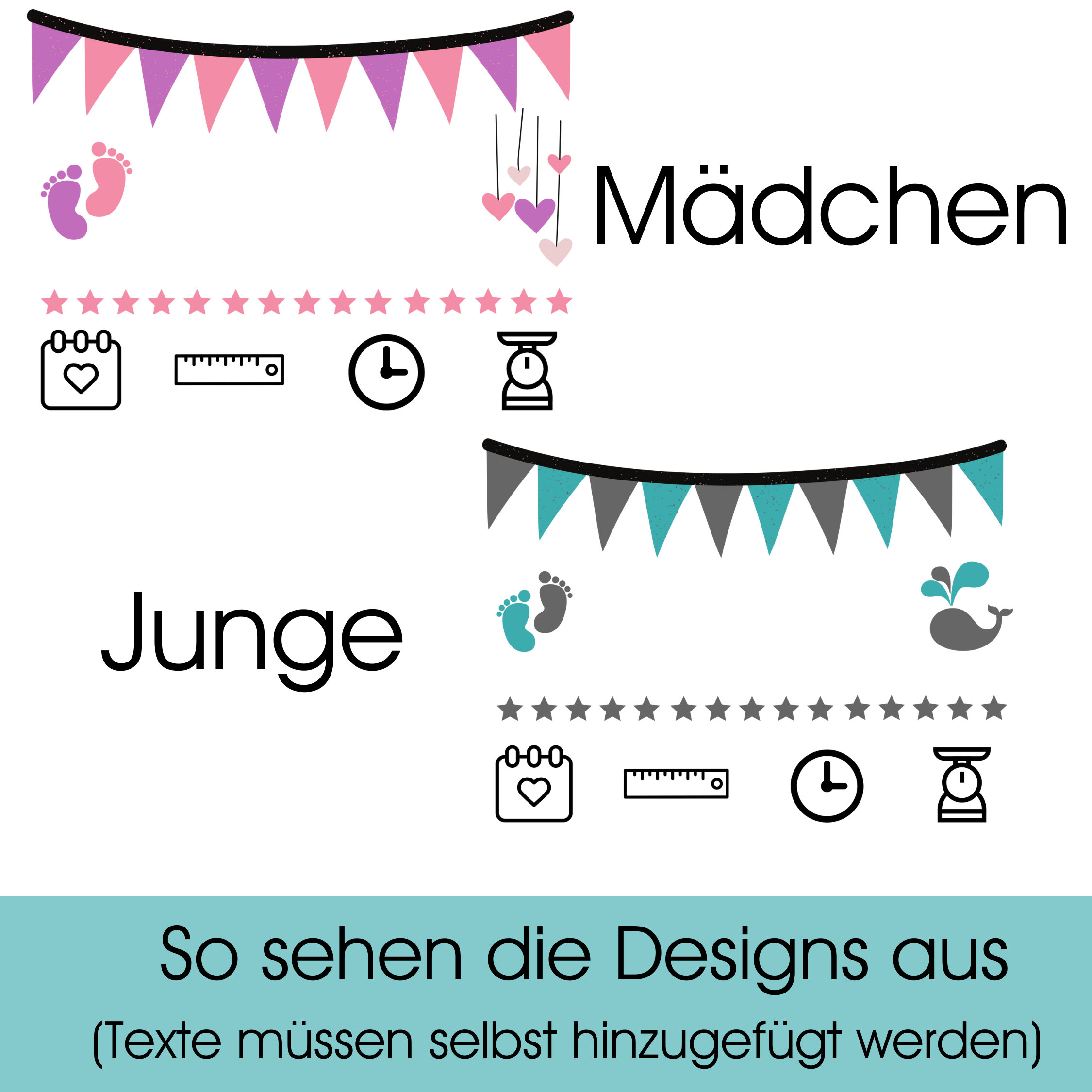 Plotterdatei BABY BUNDLE SVG Vorlage zur Geburt - Etsy.de