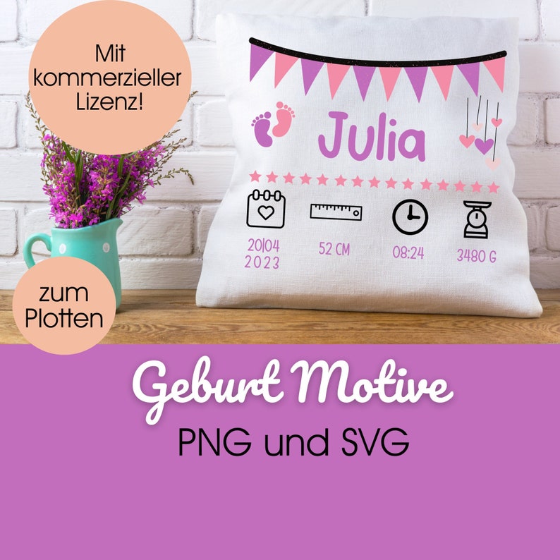 Plotterdatei BABY Mädchen SVG Vorlage zur Geburt - Etsy.de