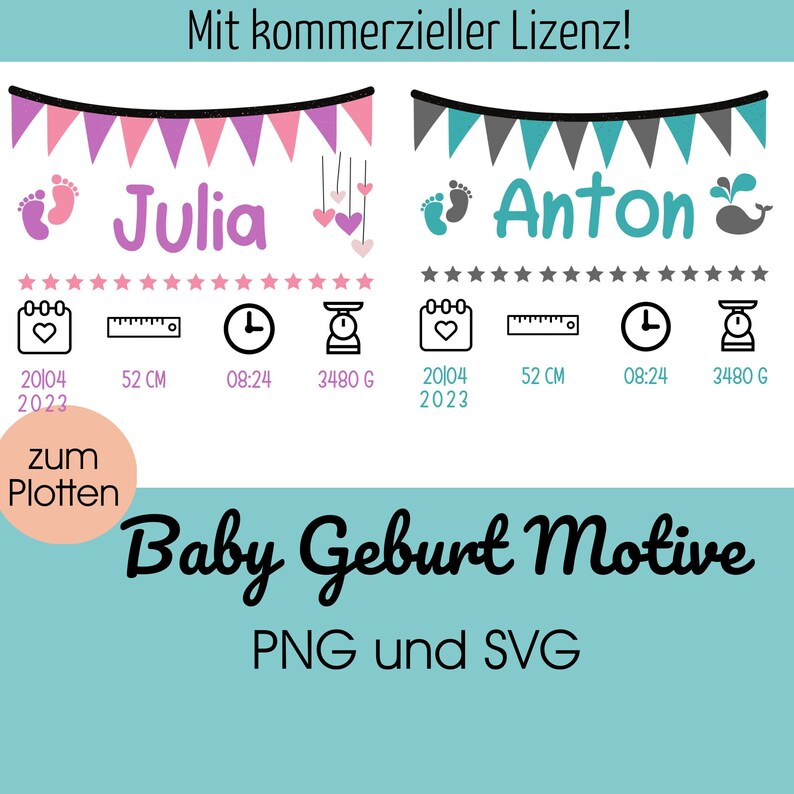 Plotterdatei BABY BUNDLE SVG Vorlage zur Geburt - Etsy.de