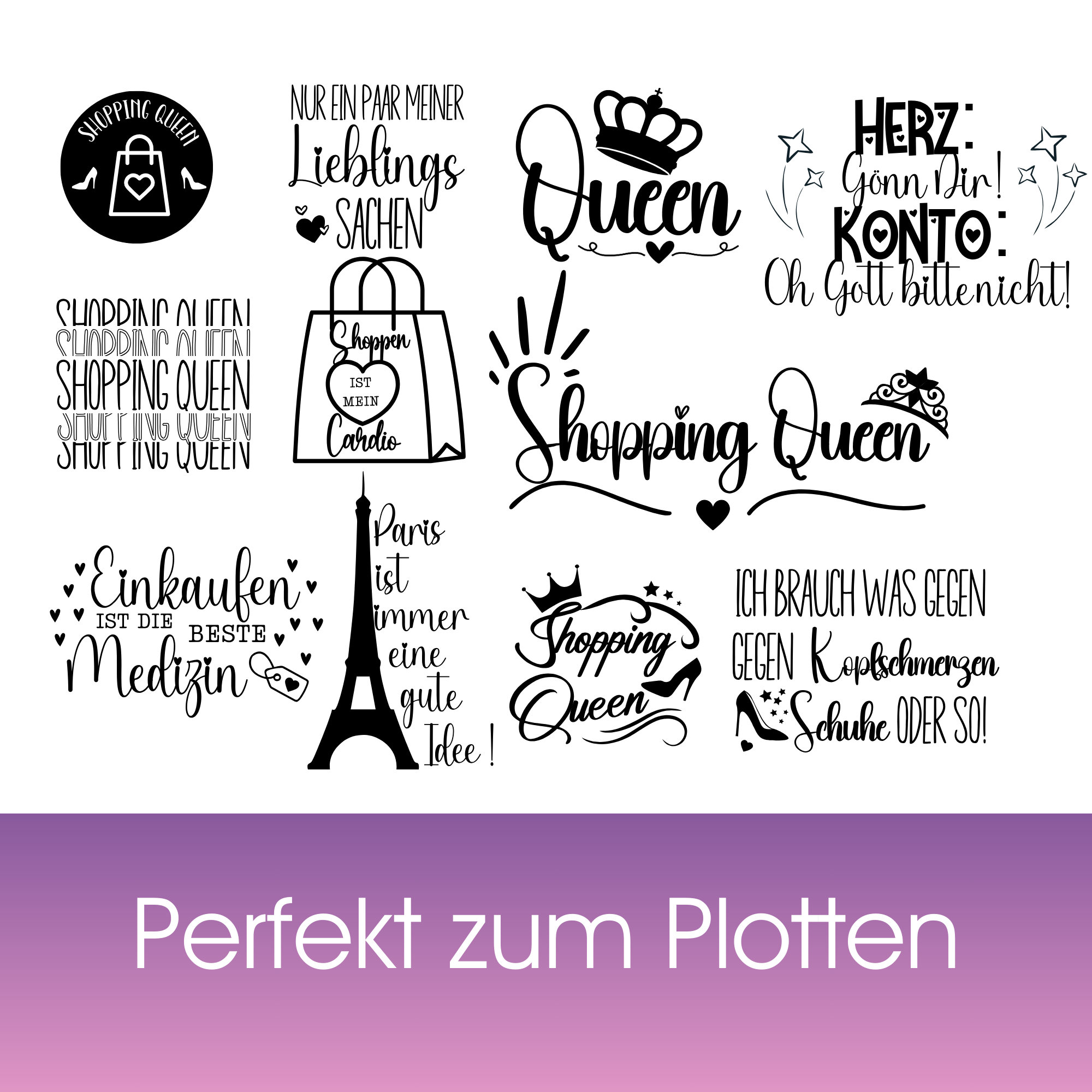 Plotterdatei SHOPPING svg png Plotterdatei Einkaufen - Etsy.de
