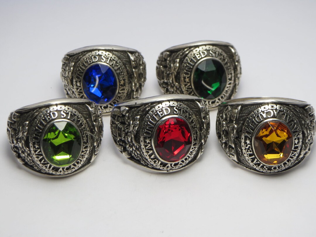 Personalized Ring , Silver 925 , New , USNA , 1958 , Usn Ring , Naval ...