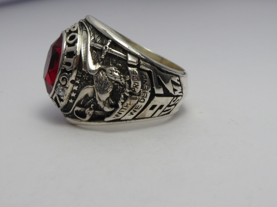 Custommade Ring , in USA , Silver 925 RING , USMA , Military Academy ...