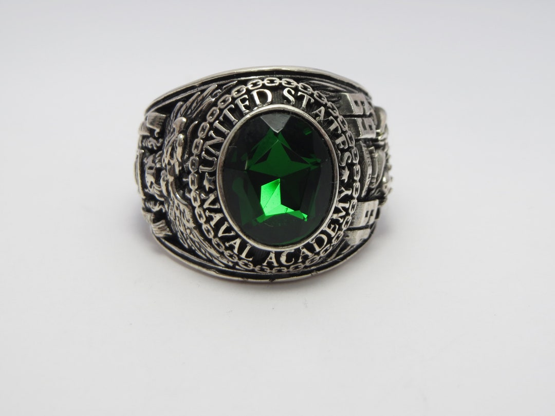Custommade Ring , Silver 925 , USNA , 1969 , School , New , Graduation ...