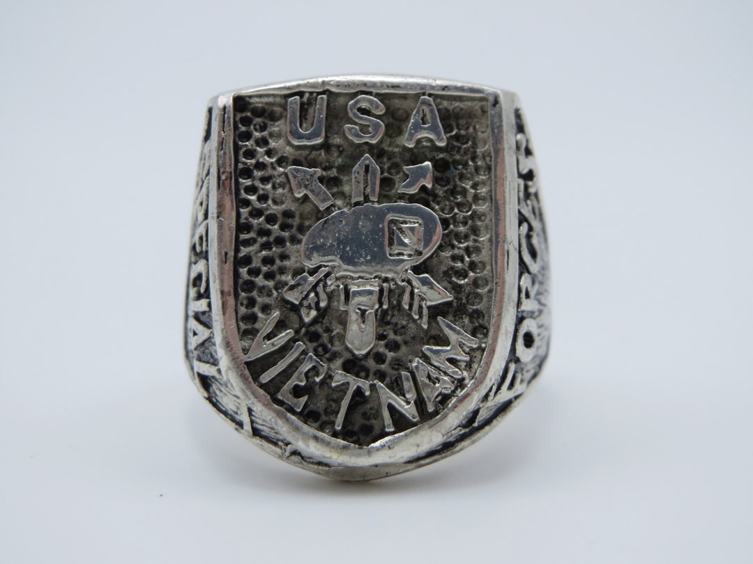 B152 ., RING , New , Solid BRASS Ring W Silver Plated, Us Size: 10 ...