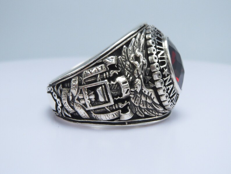 Personalized Ring , Silver 925 , USNA , 1981 , Naval Ring , Class , New ...