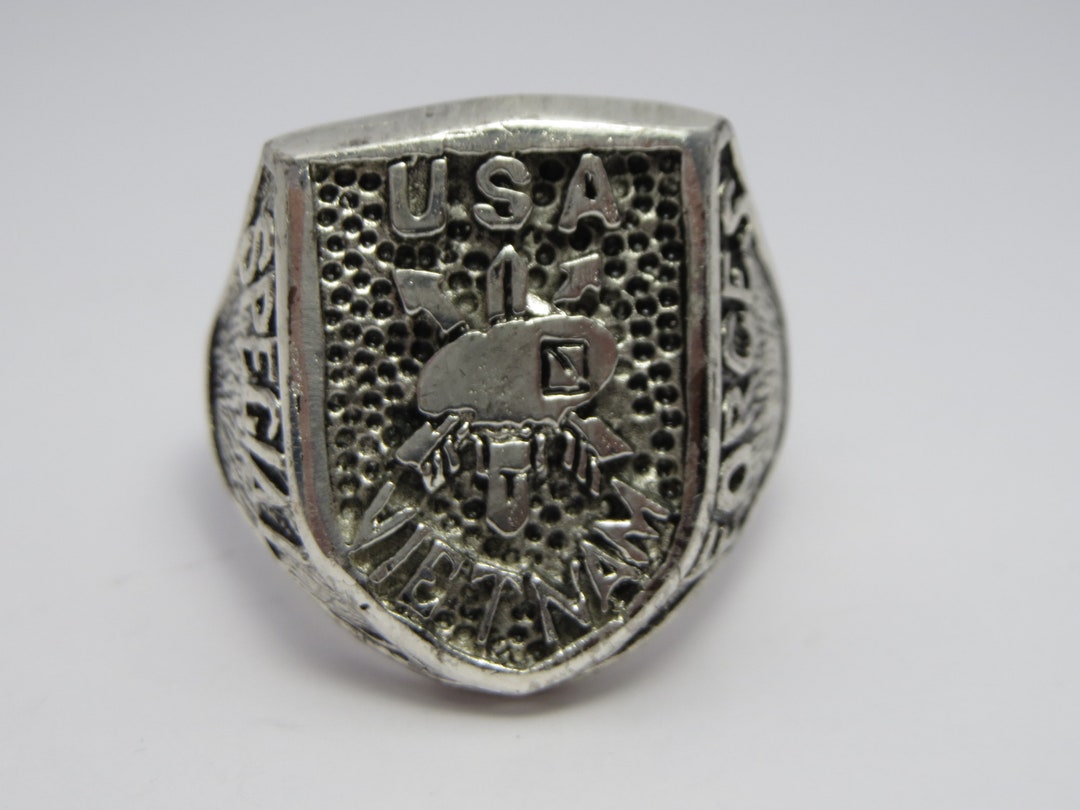 B21 ., RING , New , Solid BRASS Ring W Silver Plated, Us Size: 12.75 ...