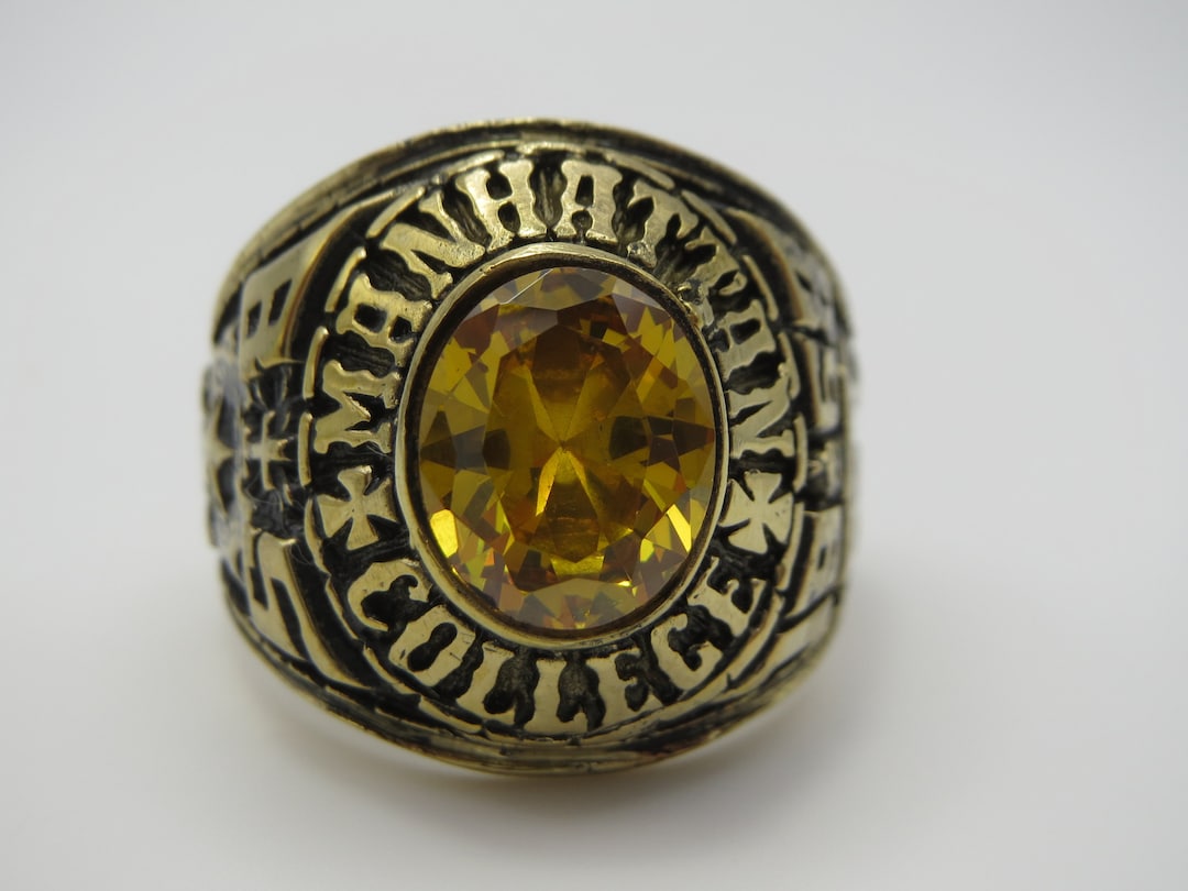 B218 ., RING , New , Solid BRASS Ring W Yellow Gold Color , Us Size: 13 ...