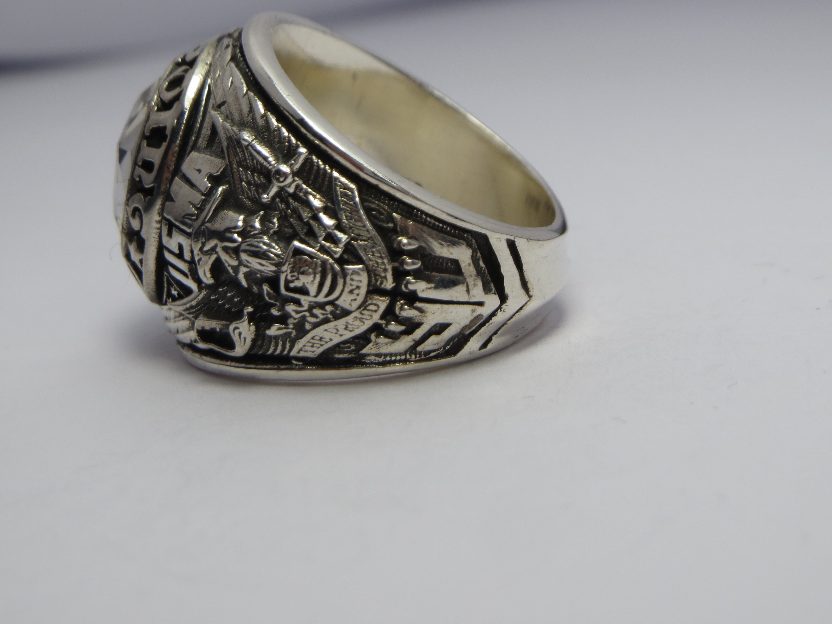 CustomMade Ring in USA silver 925 RING USMA Military | Etsy