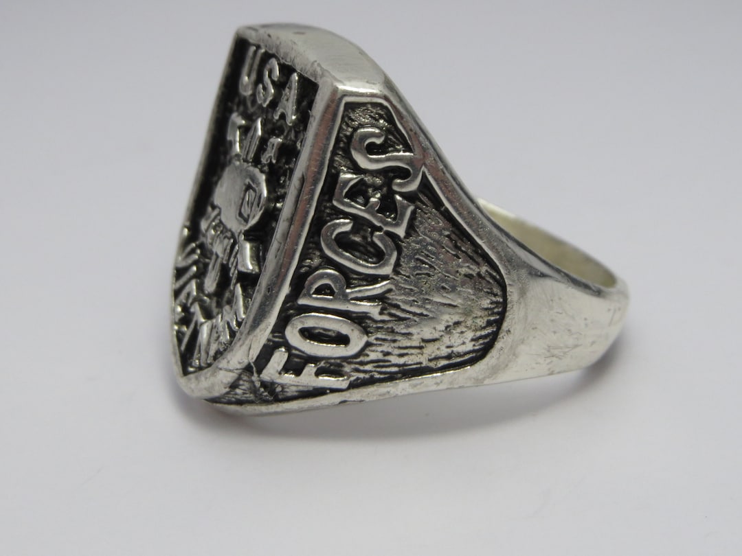 B27 ., RING , New , Solid BRASS Ring W Silver Plated, Us Size: 10.75 ...