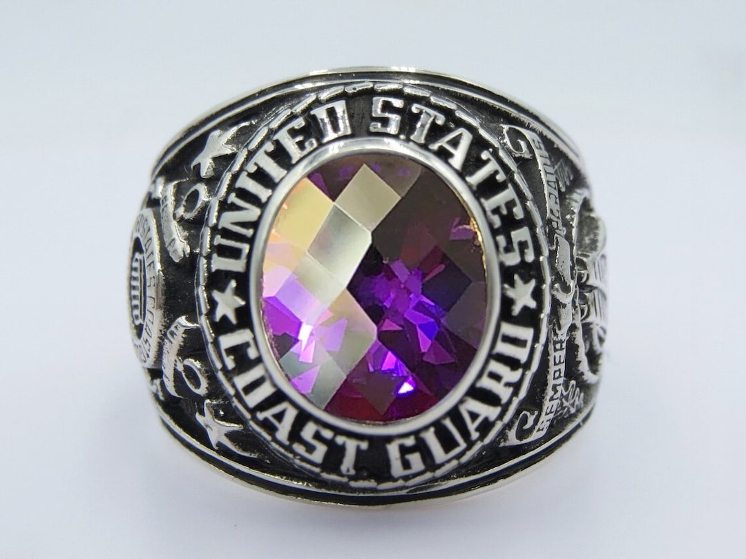 Personalized Ring , Handcrafted Ring , in USA , Us Coast Guard RING ...