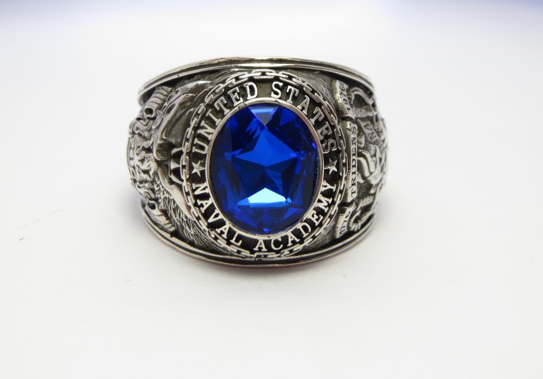 Personalized Ring , Silver 925 , New , US Naval , USNA , 1976 , Usn ...