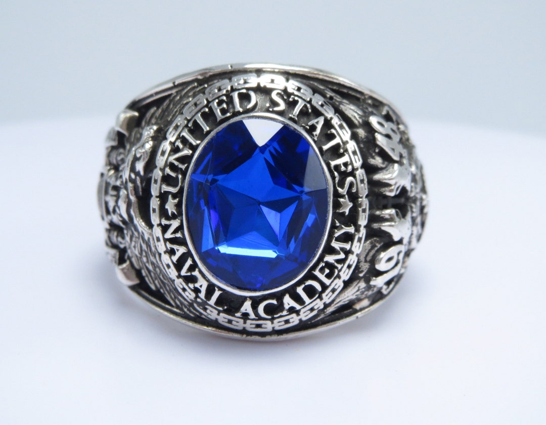 Personalized Ring , in USA , Silver 925 , USNA , 1948 , Naval Ring ...