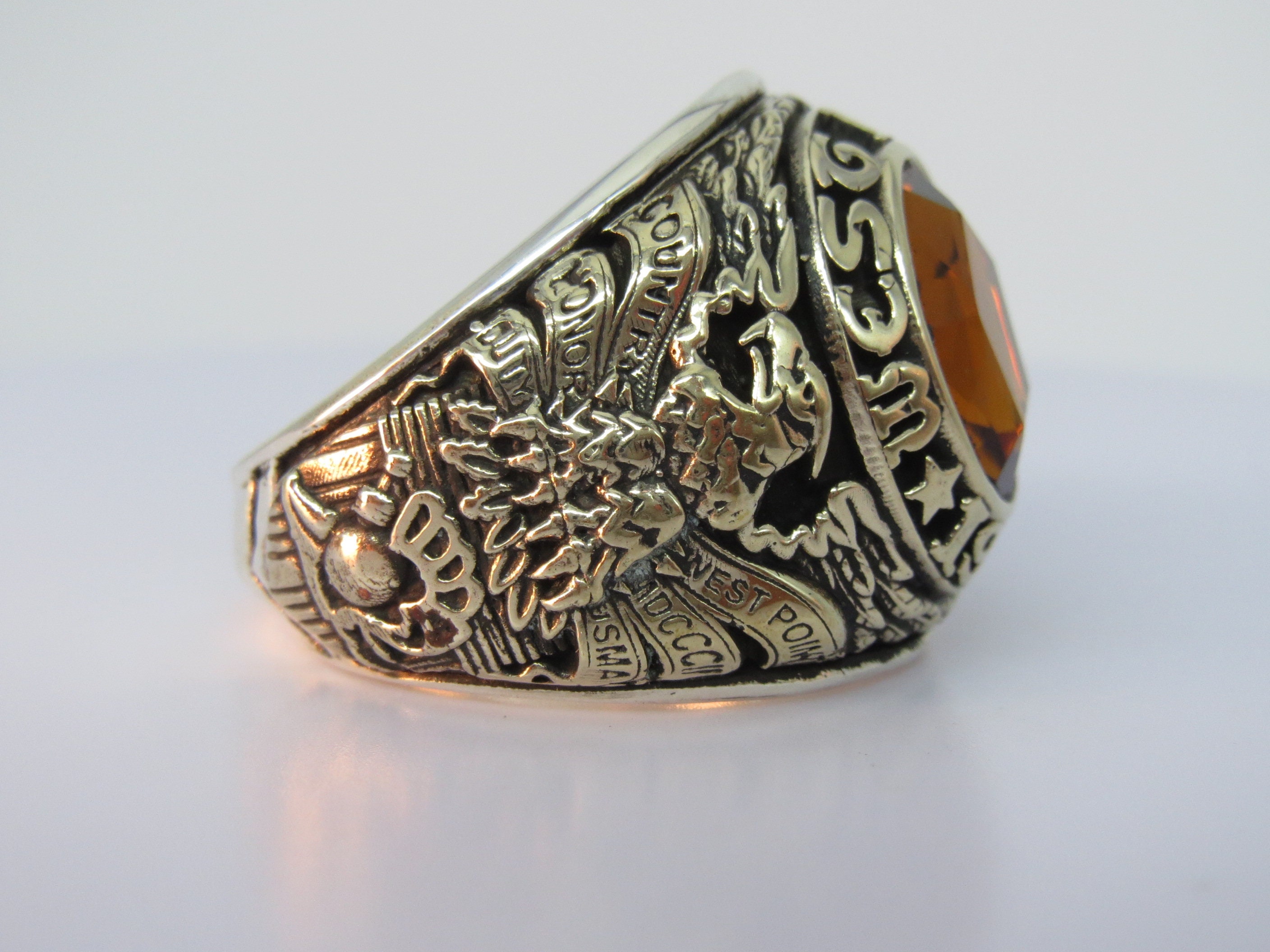 Personalized Ring , in USA , Solid Silver 925 W 10K Gold Plated , RING ...