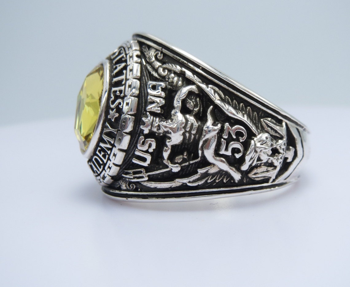 Personalized Ring in USA silver 925 US Naval Academy | Etsy