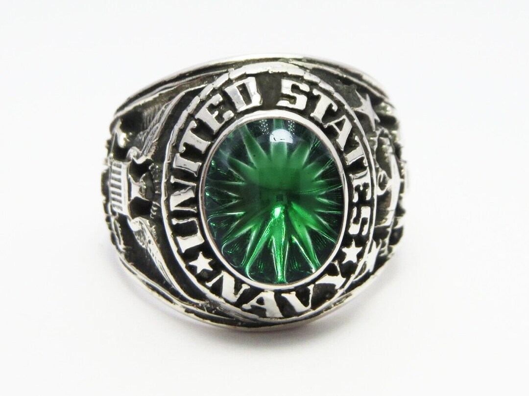 Personalized Ring , in USA , Silver 925 , US Navy , USN , Navy Ring ...