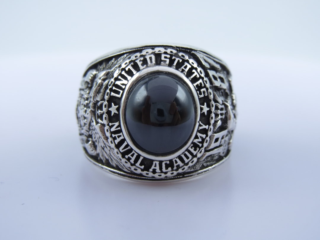 Personalized Ring , Silver 925 , New , USNA , 1987 , Usn Ring , Class ...
