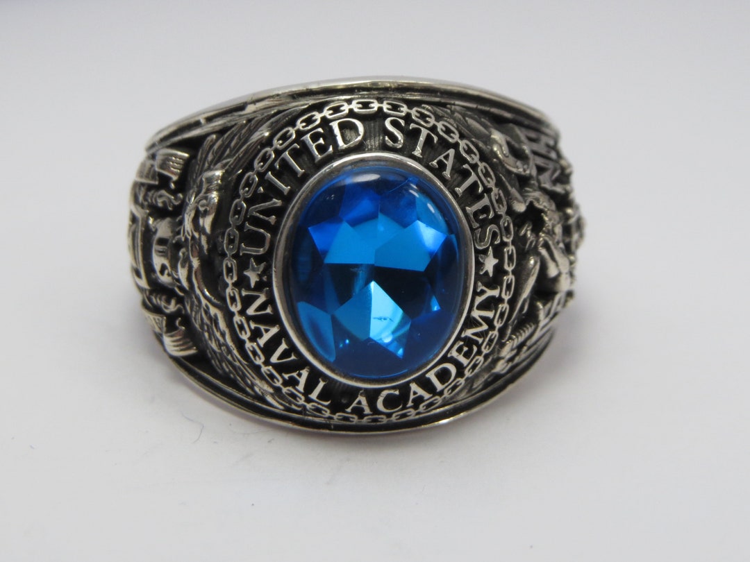 Custom Ring , USA , Silver 925 , USNA , 1975 , School , New , - Etsy