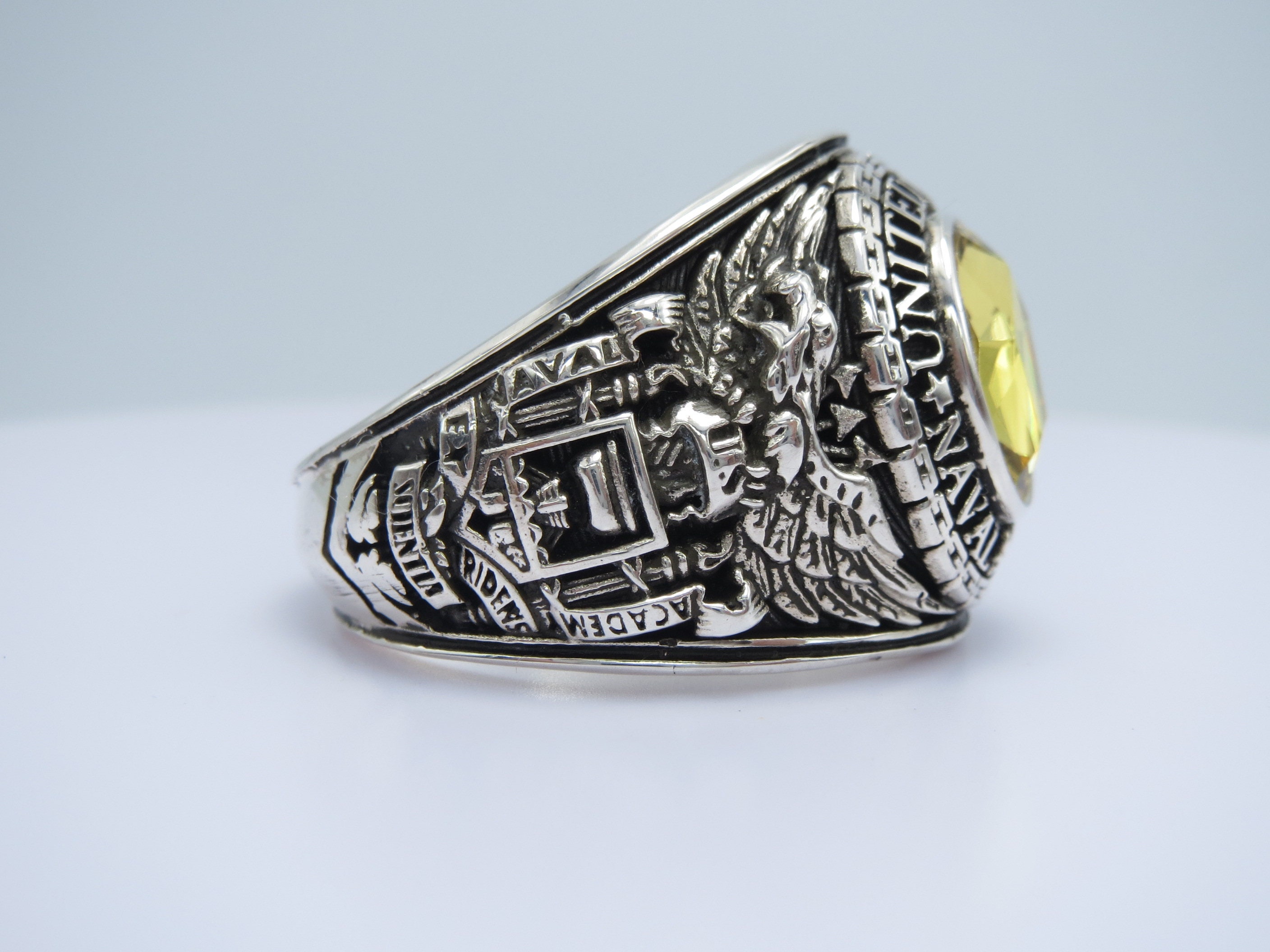 Personalized Ring Real Silver 925 USNA 1953 Naval Ring - Etsy