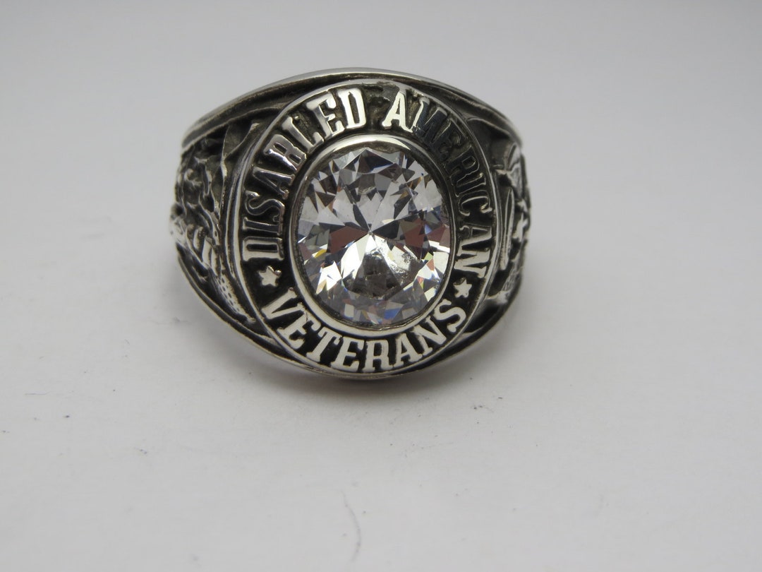Custom Made Ring/ in USA , Silver 925 , New , Disabled American Ring ...