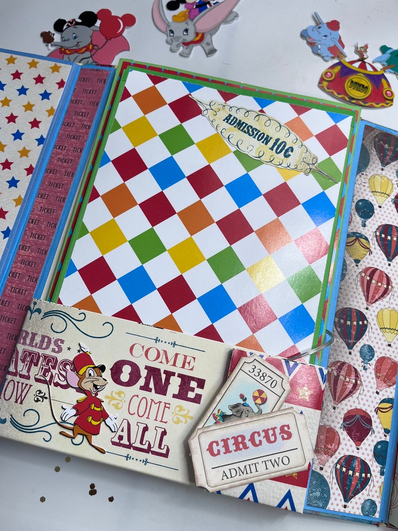 Circus Scrapbook Album Tutorial - Etsy