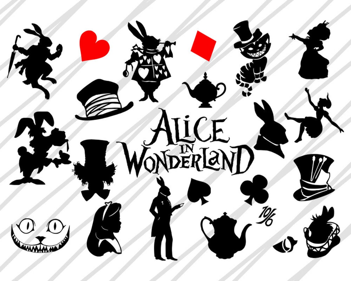 ALICIA EN EL PAÍS DE LAS MARAVILLAS SVG Alice svg wonderland | Etsy
