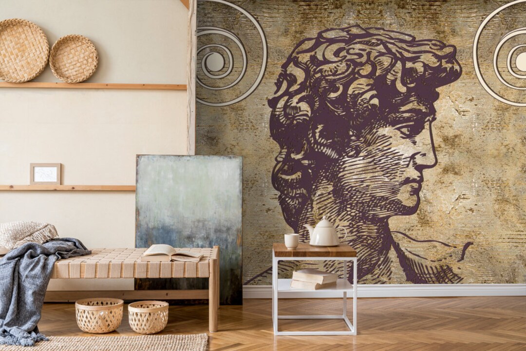 David Statue Wallpaper Mural: Ancient Greek Art Peel and Stick - Etsy