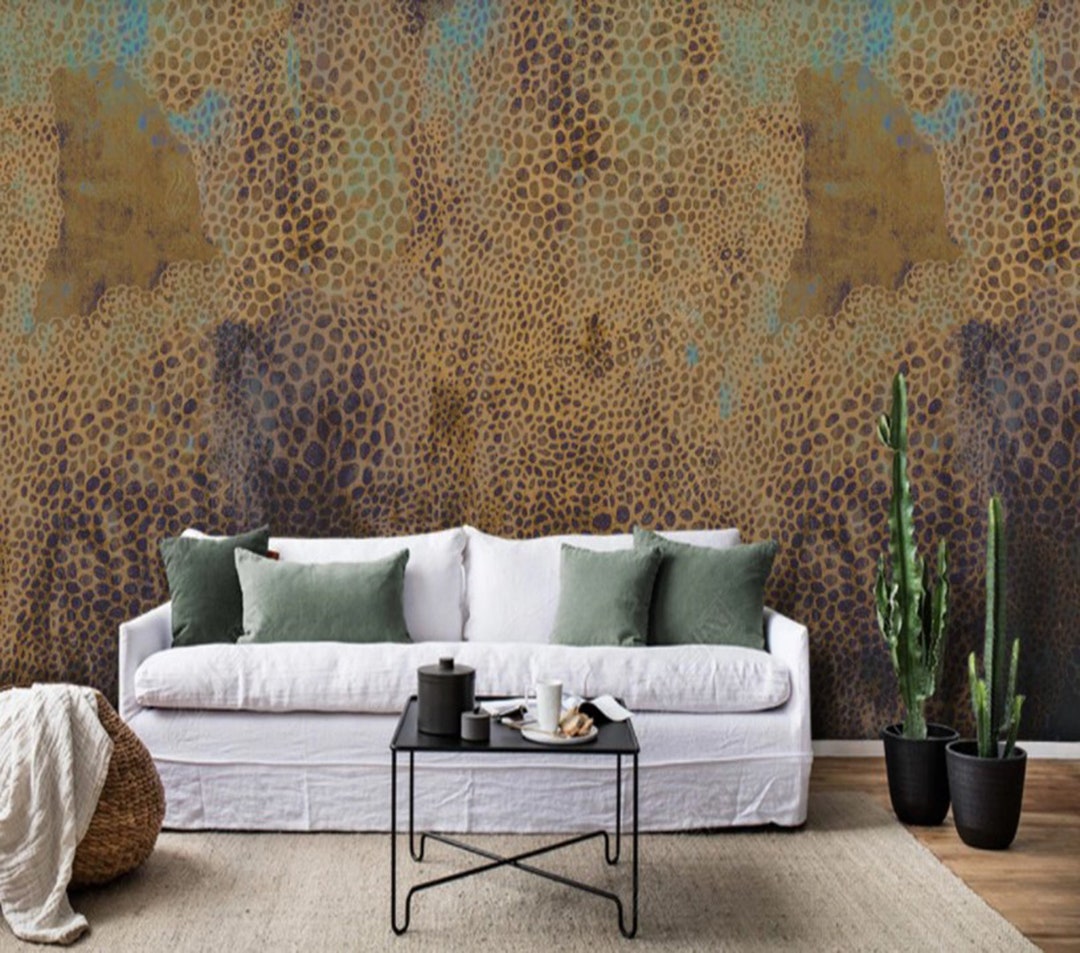 Leopard Pattern Wall Mural Abstract Leopards Design Textured Wallpaper ...