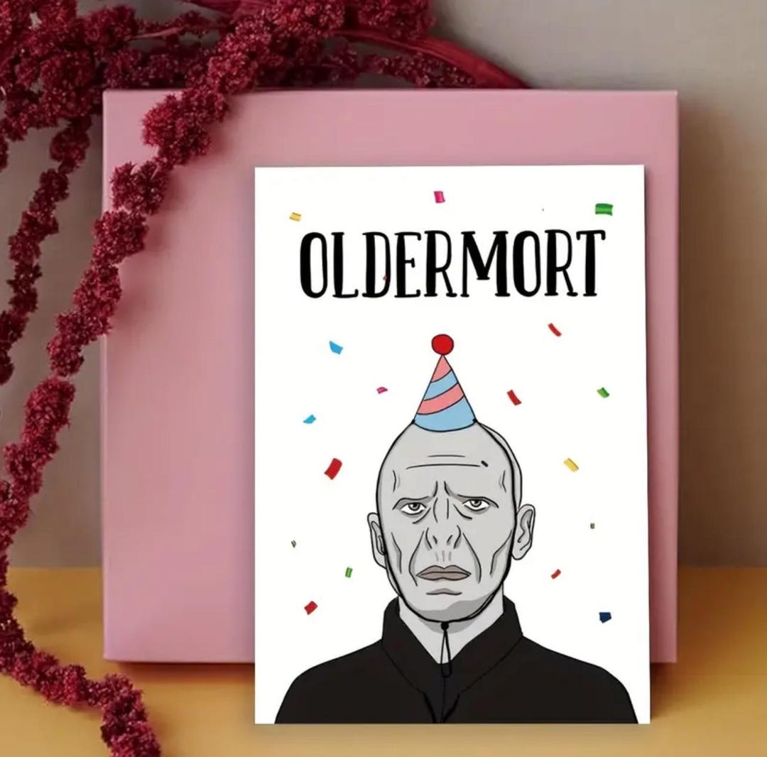 Voldemort Card, Funny Card, Hilarious Wizard Birthday Card, Unique ...