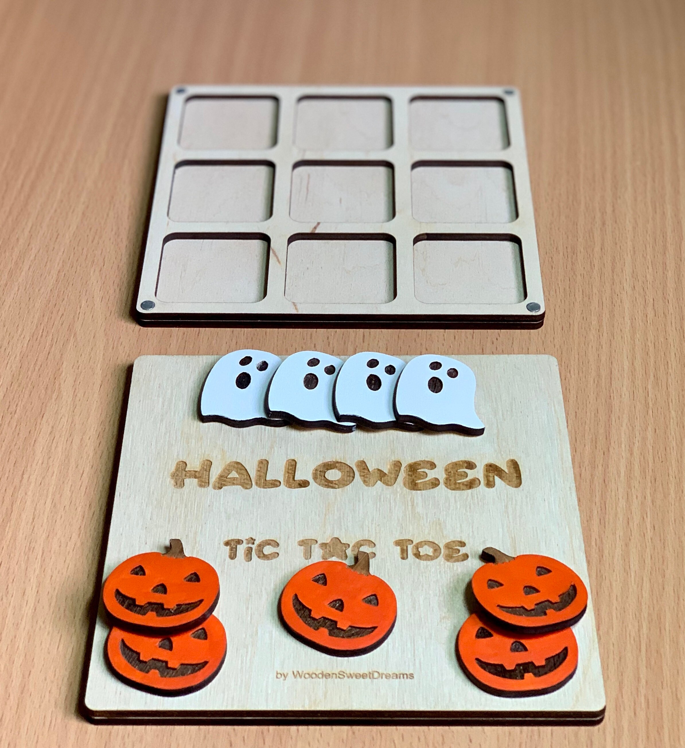 Halloween Tic Tac Toe Board Game - Etsy UK