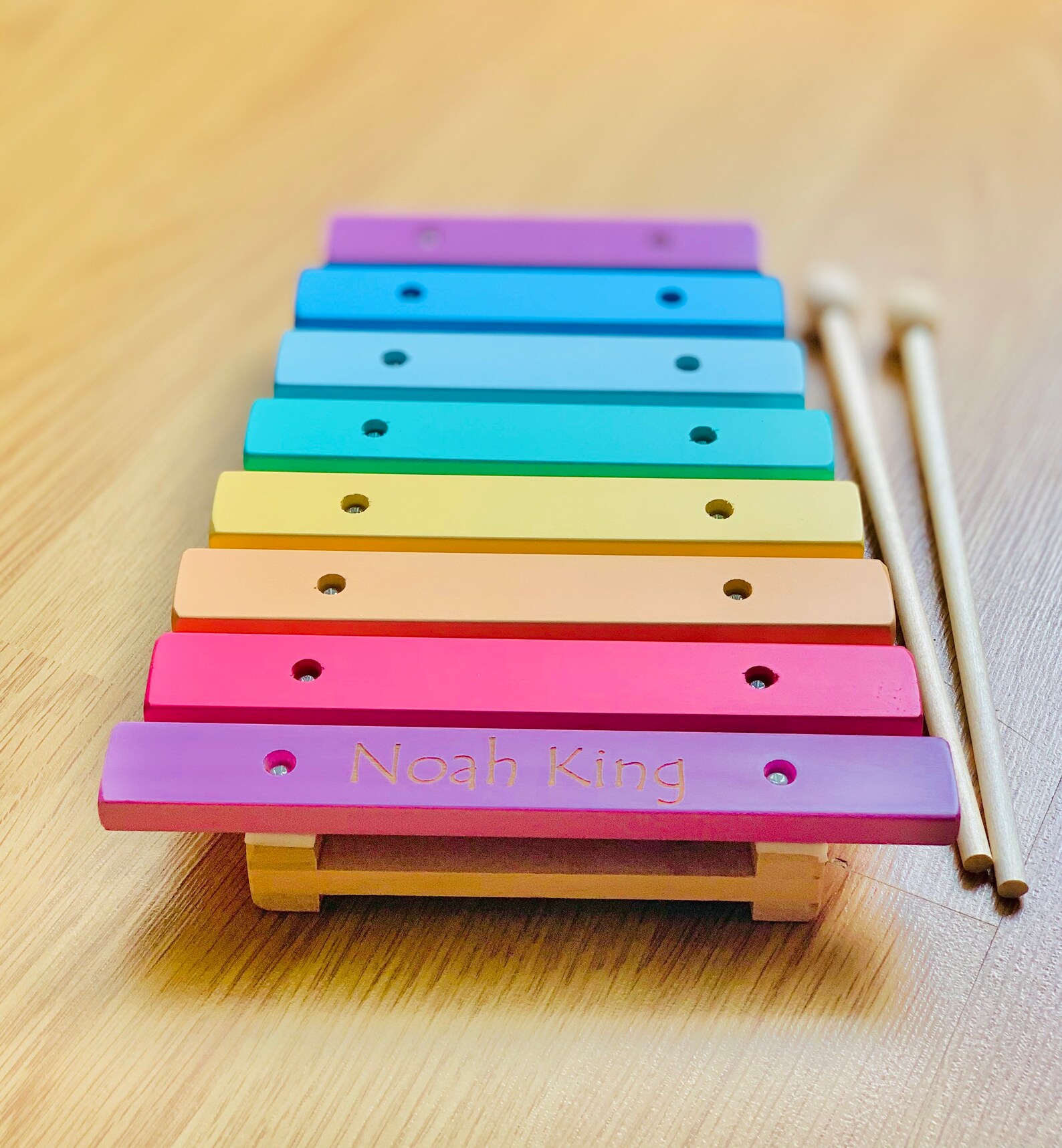 Деревянная игрушка-ксилофон / Персонализированная музыкальная - Etsy