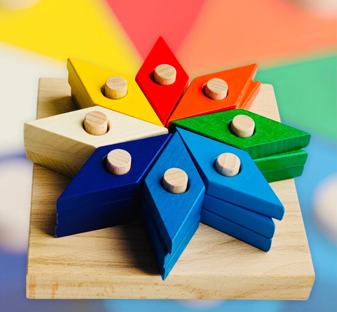 Rainbow Color Sorter Toy, Motor Skills Toy - Etsy