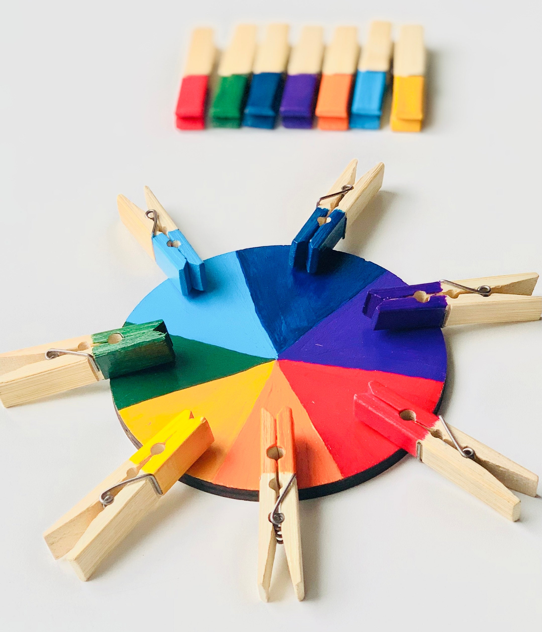 Wooden Colored Clothespins/ Fine Motor Skills | Etsy