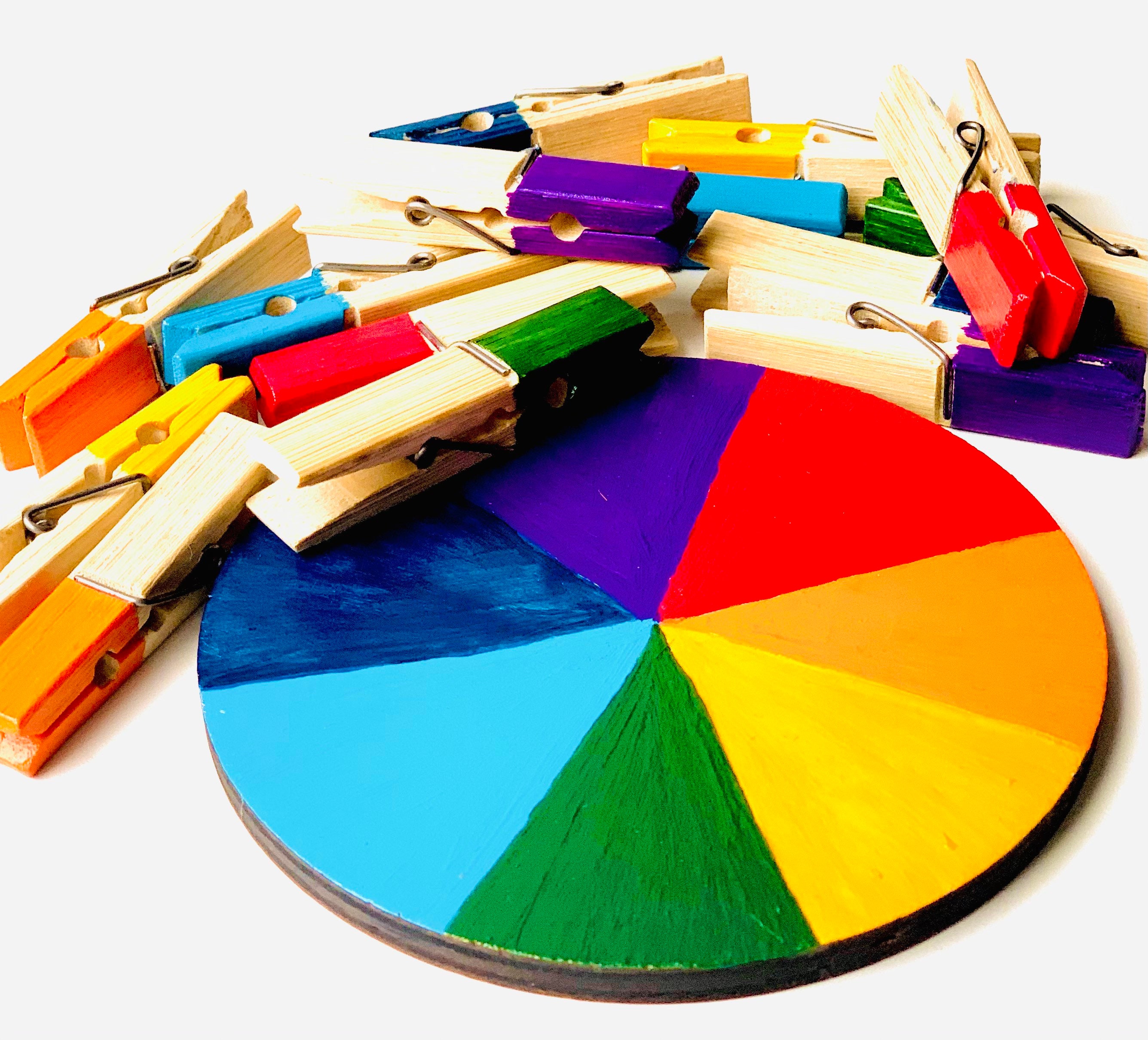 Wooden Colored Clothespins/ Fine Motor Skills | Etsy