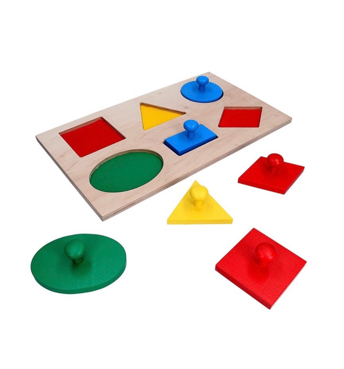 Montessori Wooden Game With Geometric Shapes, Children's Puzzle - Etsy
