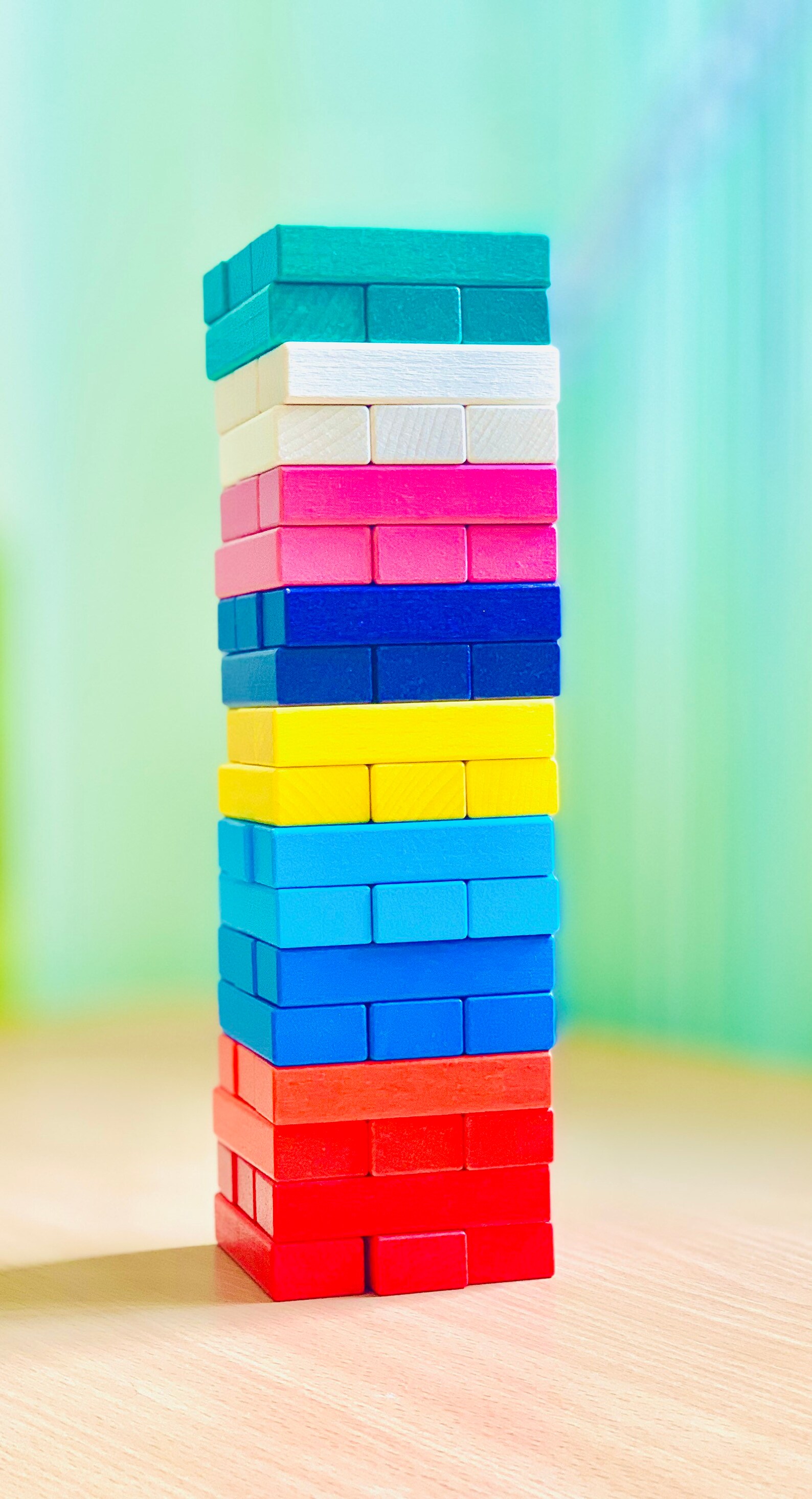 Big Color Jenga Game Educational Wooden Toy Tower Game Gift | Etsy