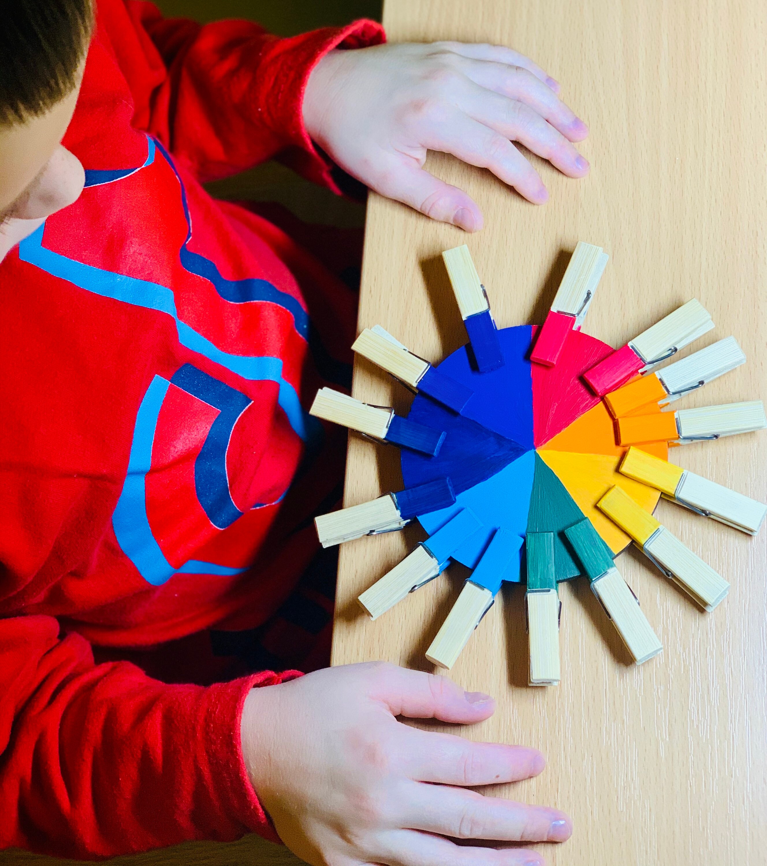 Wooden Colored Clothespins/ Fine Motor Skills | Etsy