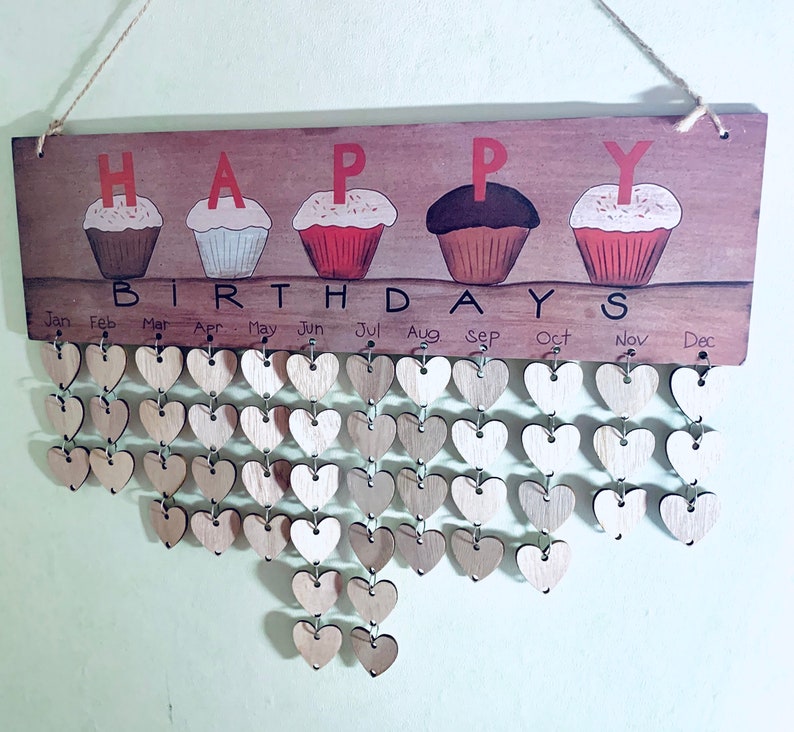 Birthday Family Calendar Birthday Board | Etsy
