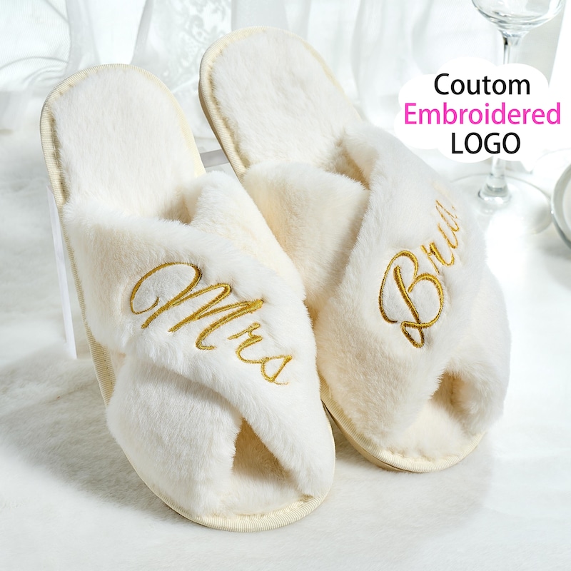Embroidered Slippers - Etsy