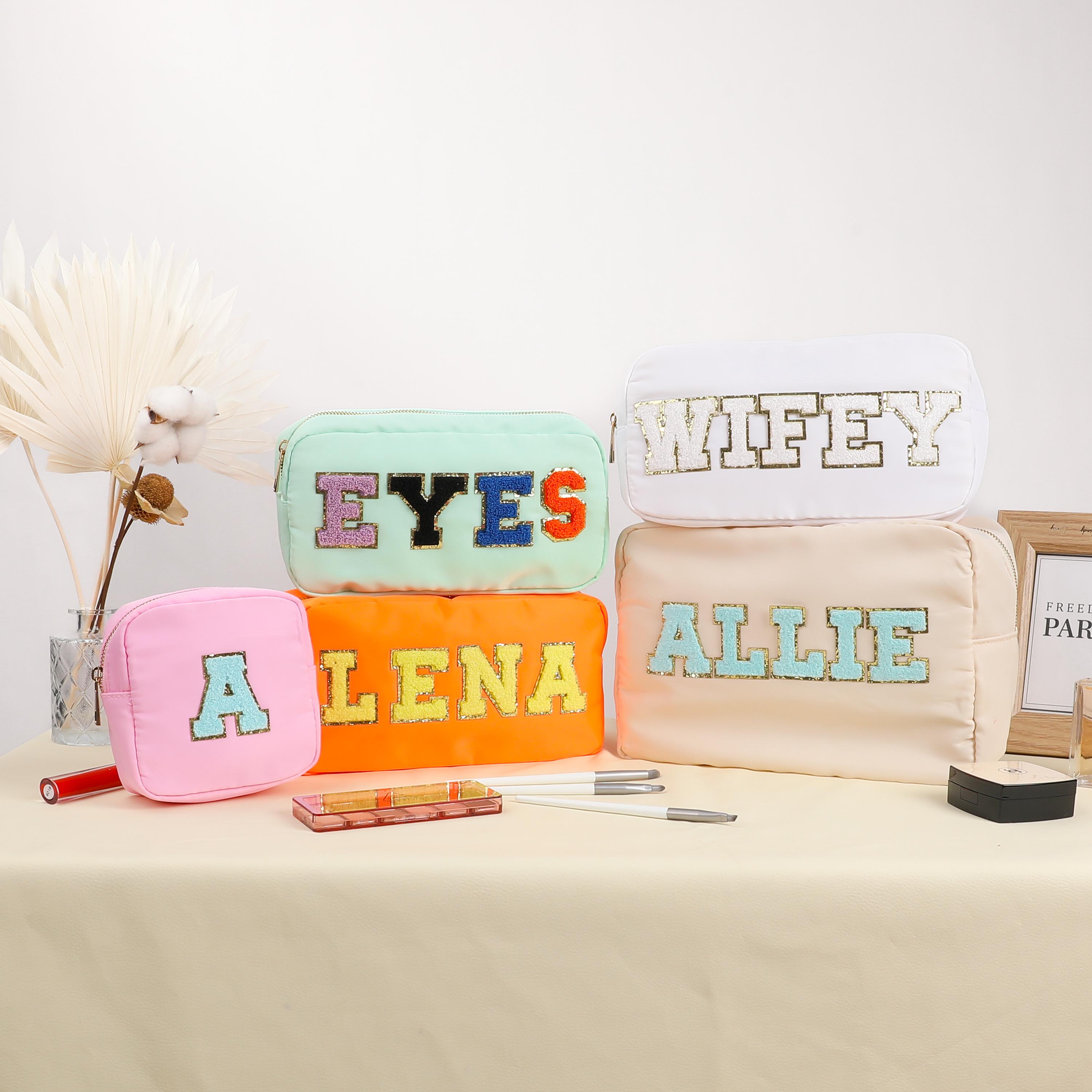 Personalized Nylon Pouch Gift Bags, Custom Personalized Nylon Make up ...