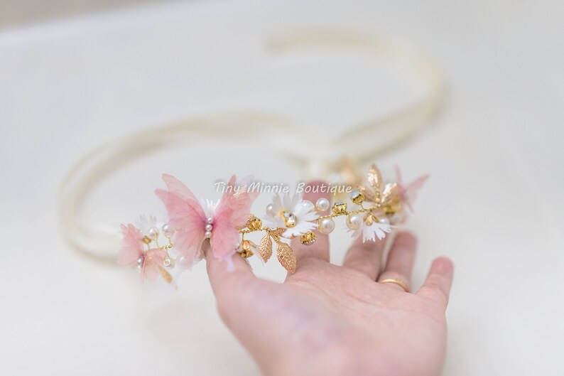 Butterfly Crown Headband Baby Butterfly Garden Crown Gold - Etsy