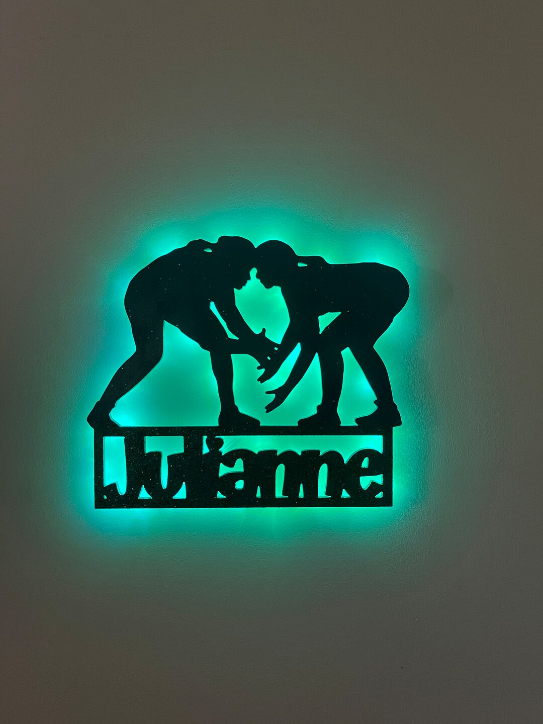 Personalized Lady Wrestling Sign With or Without Lights - Etsy