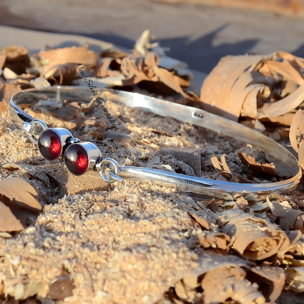 Garnet Bangle - Etsy