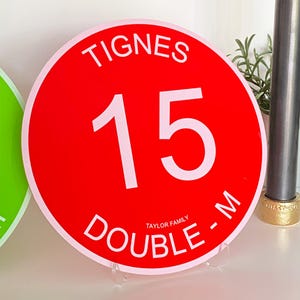 Personalised Family Ski Piste Marker: Custom Acrylic Skier Decor, Man ...