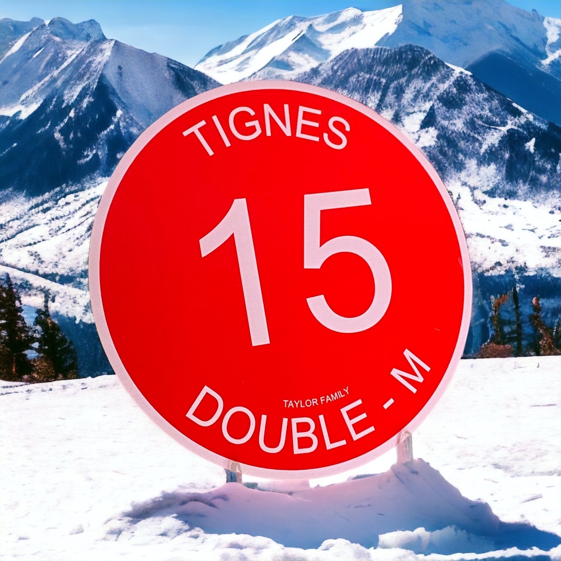 Personalised Family Ski Piste Marker: Custom Acrylic Skier Decor, Man ...