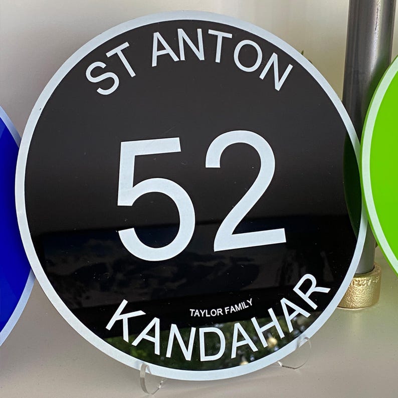 Personalised Family Ski Piste Marker: Custom Acrylic Skier Decor, Man ...