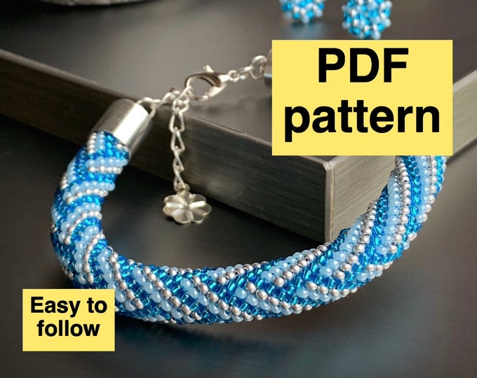 Bead Crochet Pattern, PDF File Bracelet, Bead Crochet Print Rope, DIY ...