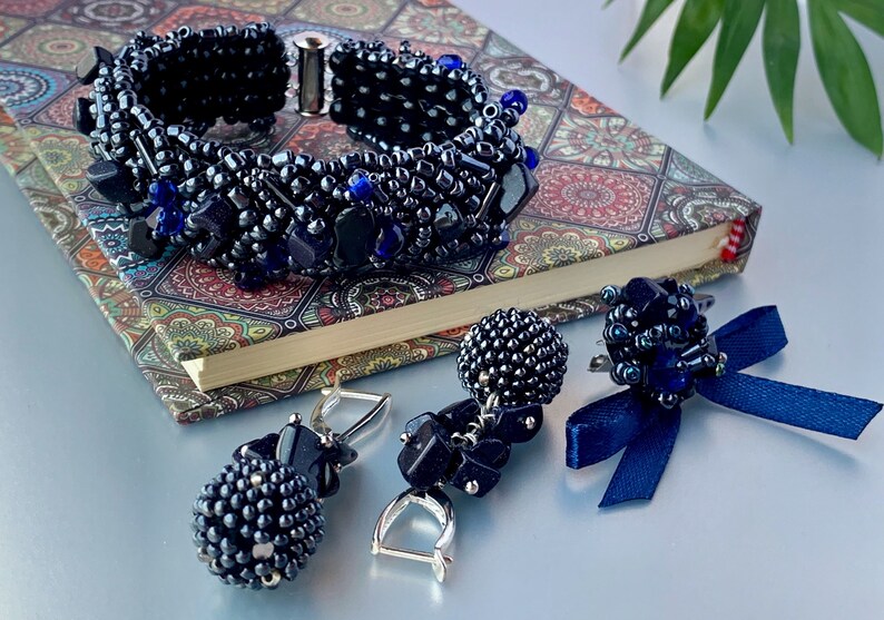 Gemstones Classy Bracelet/ Dark Blue Royal Blue Bracelet / Fashion ...